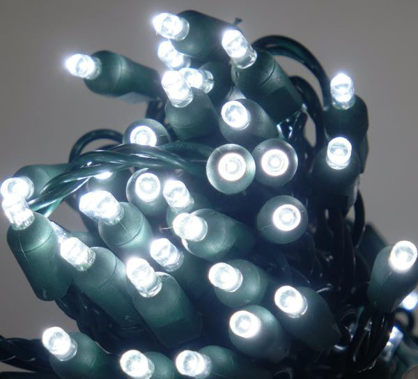 70 Bulb 5mm LED String Mini Lights, 4" Spacing - Pure White – Elite ...