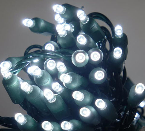 70 Bulb 5mm LED String Mini Lights, 4" Spacing - Pure White – Elite ...