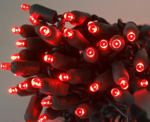 70 Bulb 5mm LED String Mini Lights, 4" Spacing - Red – Elite Holiday Decor